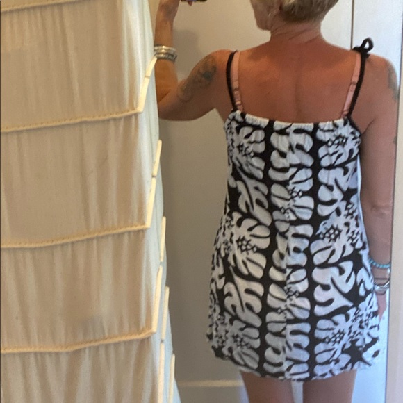 Hula Bay | Dresses | Hula Bay Black And White Hawaiian Rayon Mini Dress ...